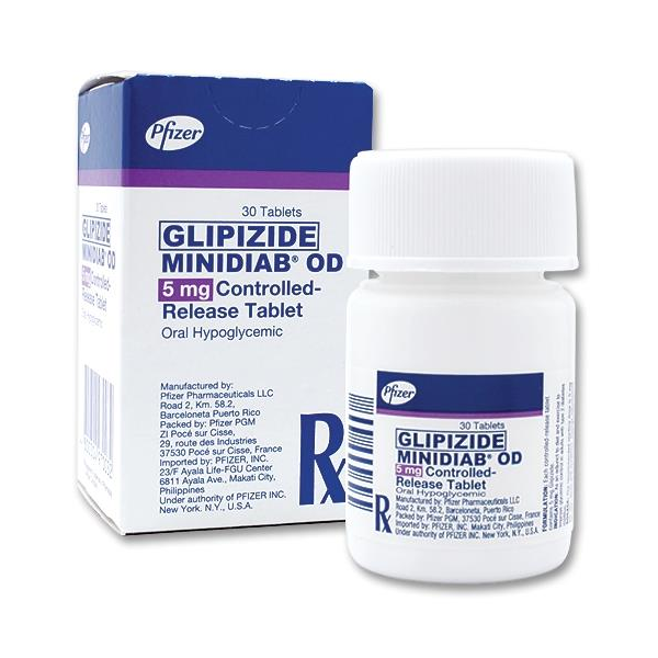 Buy Minidiab od glipizide 5mg controlled release tablet 1's online with ...